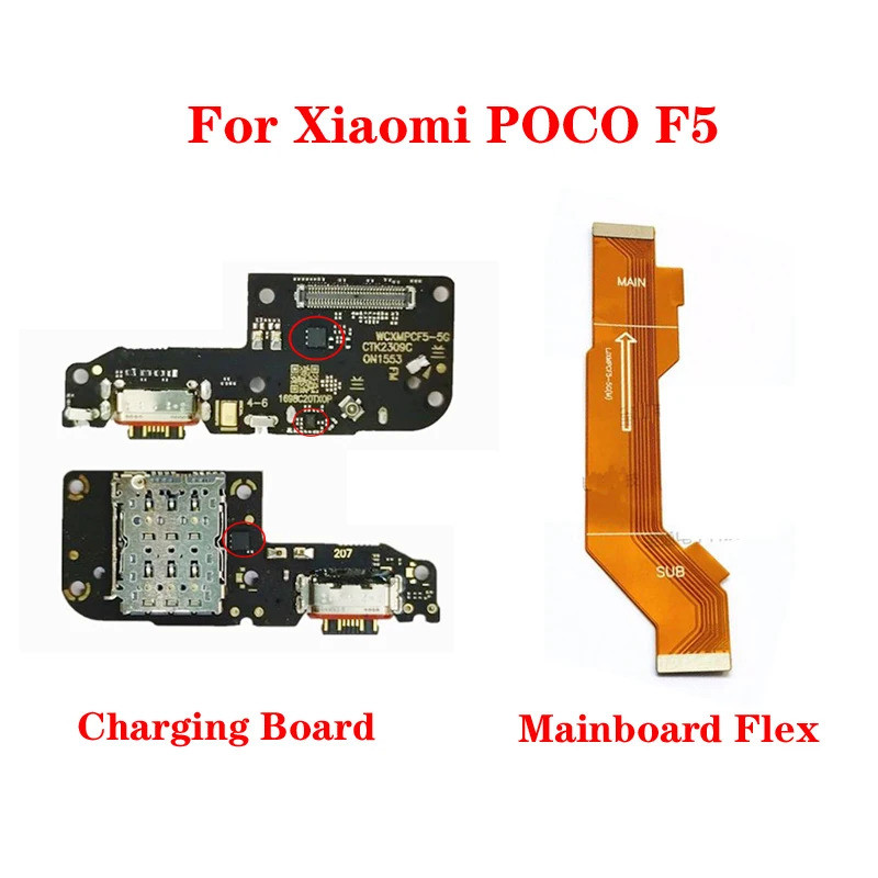 For Xiaomi POCO F5 USB Type-C Fast Charging Dock SIM Card Slot Mic ...