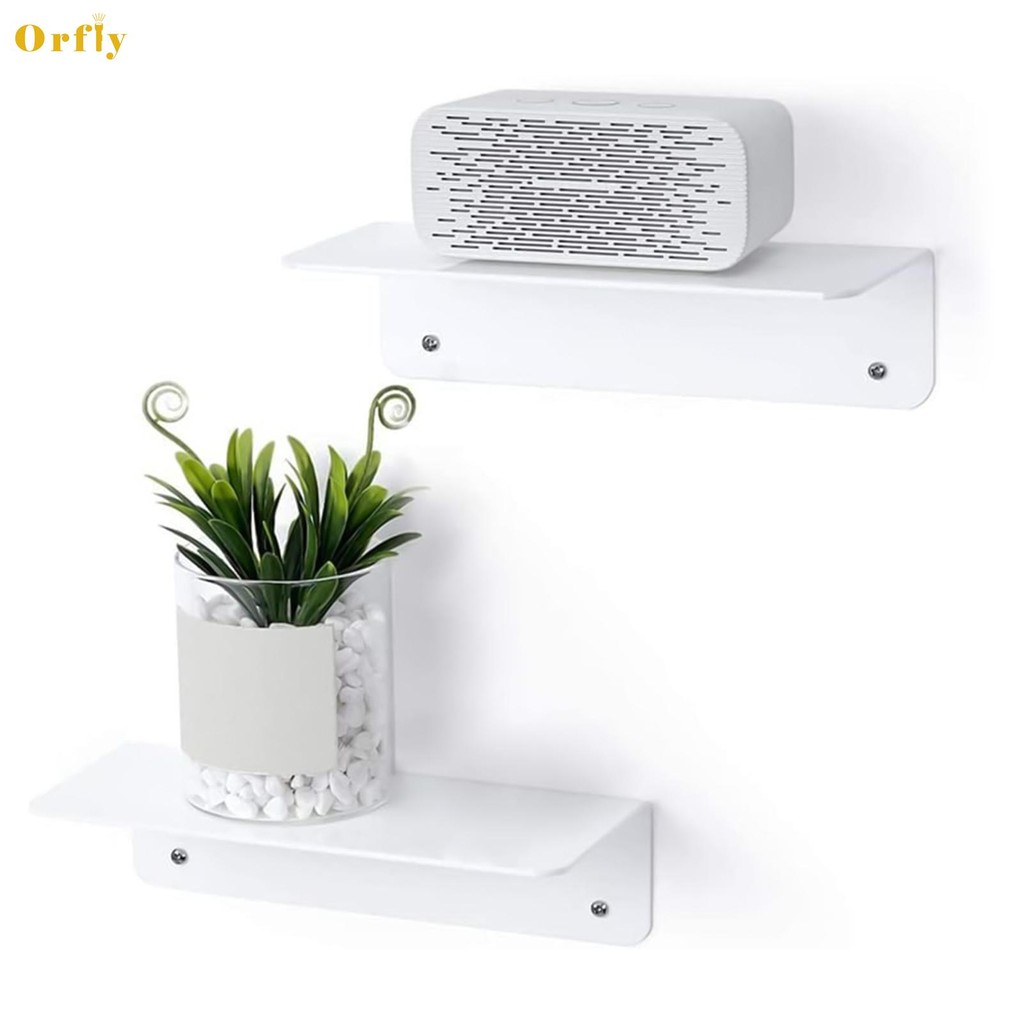 Acrylic Floating Shelves Display Shelf No-Drilling Wall Mounted Modern ...