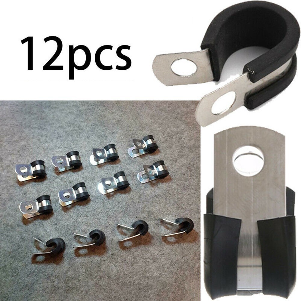 [HEST] Brake Pipe Clips Rubber Lined P Clips 5/16" (8mm) lines Pack of ...