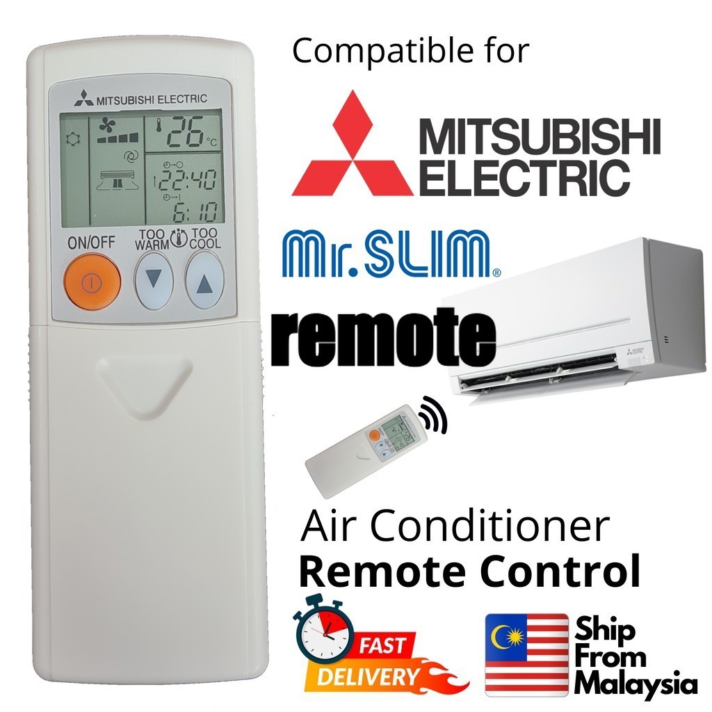Mitsubishi Aircond Air Cond Air Conditioner Remote Control (KM15D) Mr Slim | Shopee Malaysia