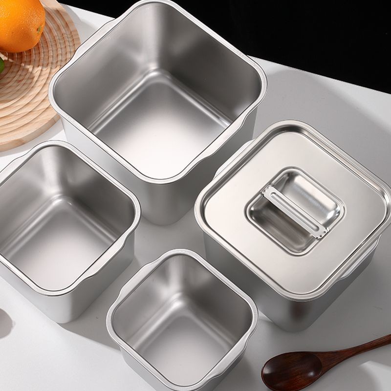 Stainless Steel Basin Bowl Square Basin Oil Basin 304 Food Grade Basin ...