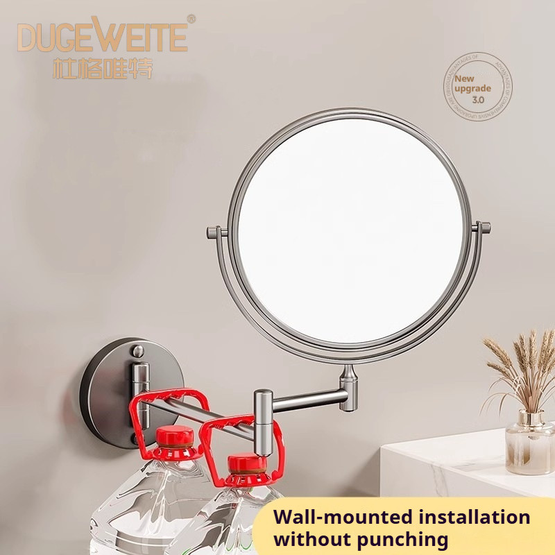 [Ready Stock] Retractable Toilet Space Aluminum Wall-Mounted Makeup ...