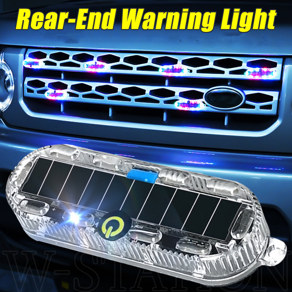 1/2/4PCS Solar Car Strobe Flashing Light - Small Warning Light ...