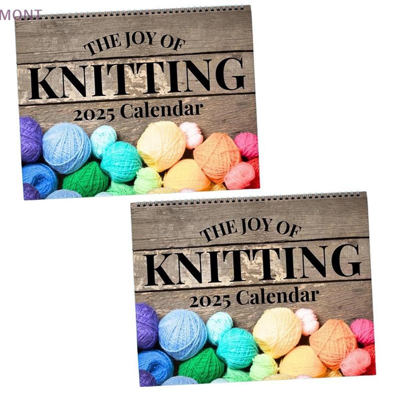 [MONT] Knitg Calendar 2025,Yarn Monthly Calendar Planner 2025 With ...