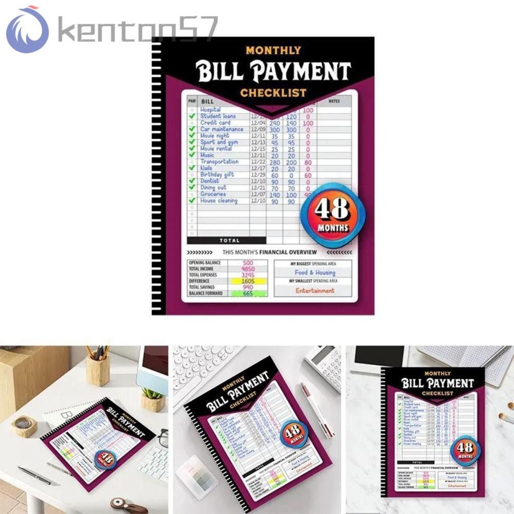 KENTON Bill Payment Organizer Notepad, Payment Checklist Save Money ...
