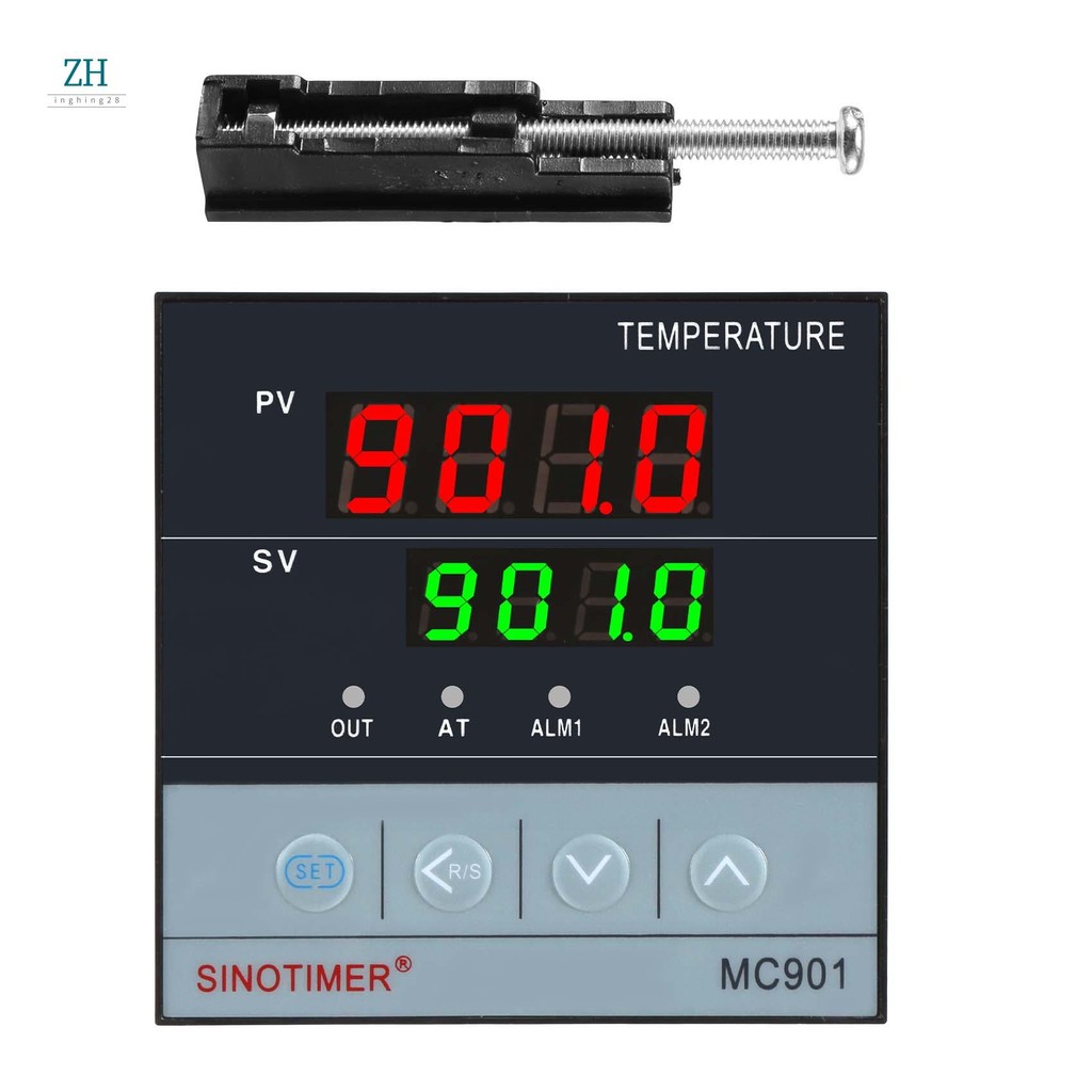 MC901 Digital Waterproof PID Temperature Controller K Type PT100 Sensor Input Relay SSR Output ...