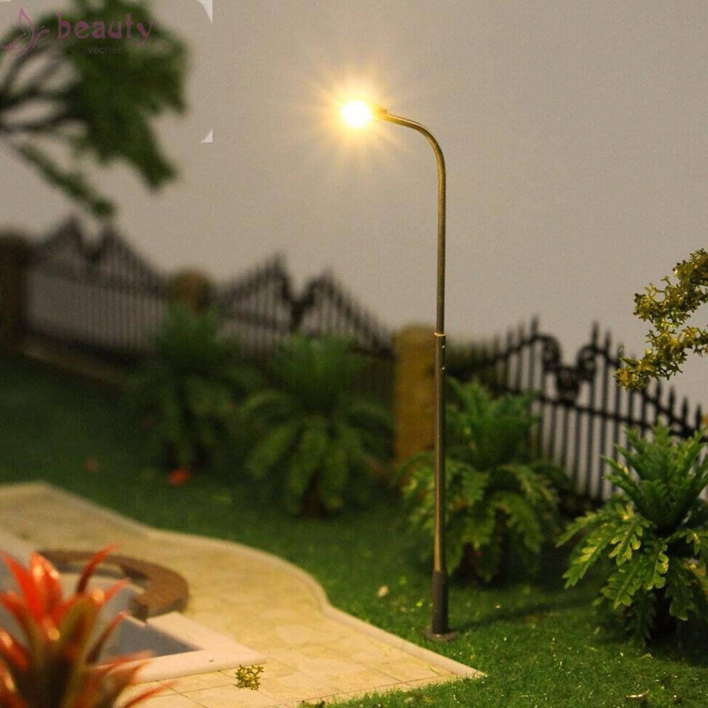 Lamp Post Metal Model Railway Layout Single Head Train Lamp Warm White ...