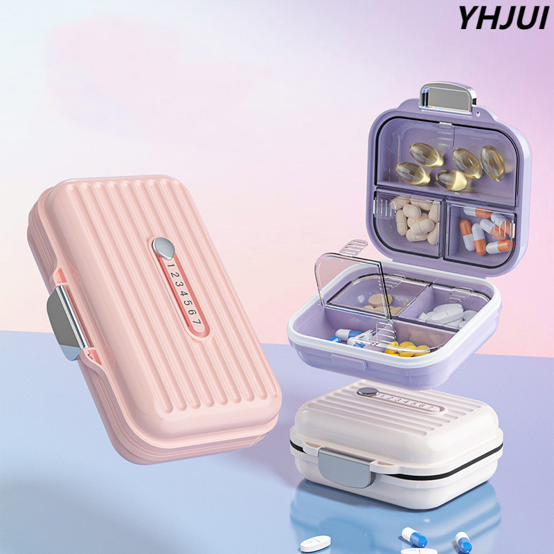 Pill Box Plastic Small Pill Box Square Pill Storage Box | Shopee Malaysia