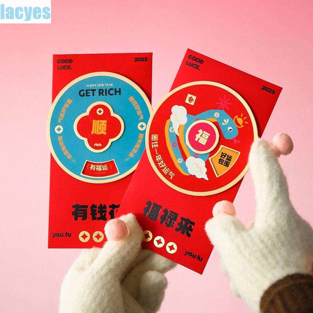 LACYES Snake Year Red Envelopes, Turntable Design Chinese Style Lucky ...
