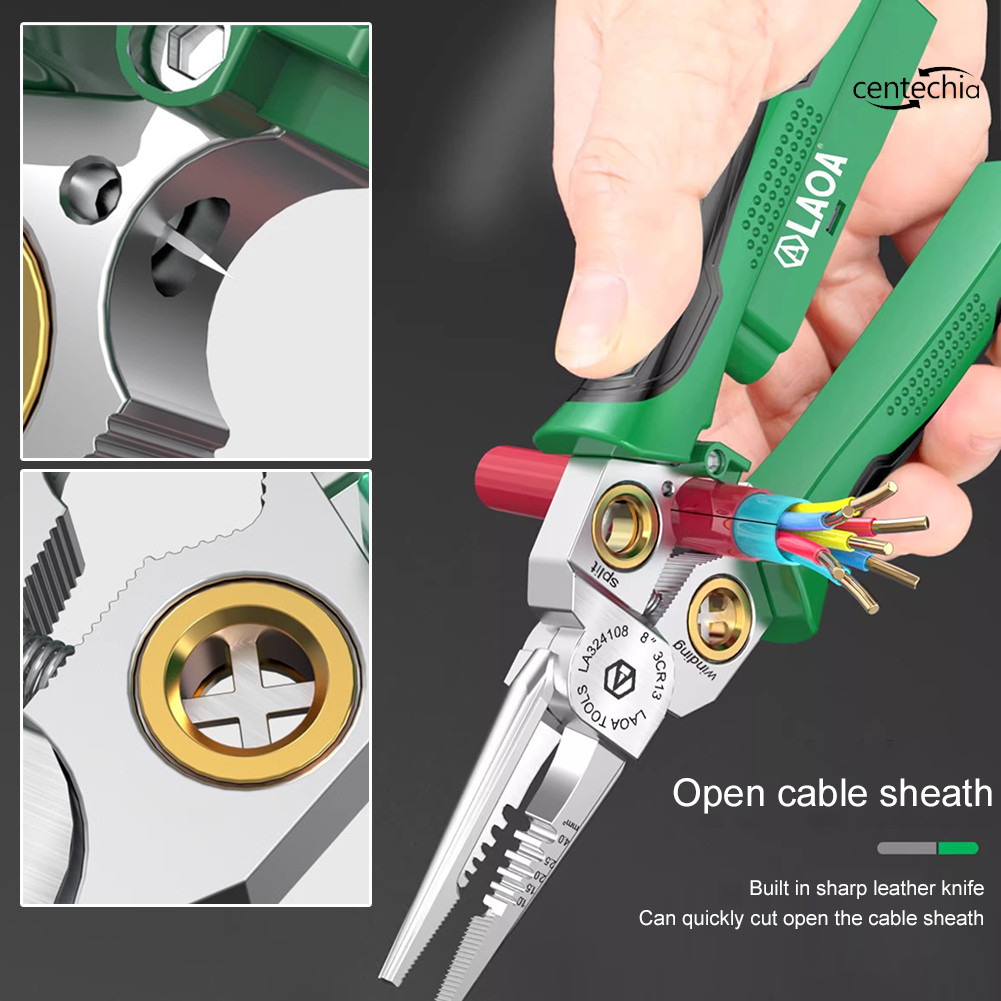 Electrician Special Wire Splitting Pliers Steel Spring Hiddens Wire ...