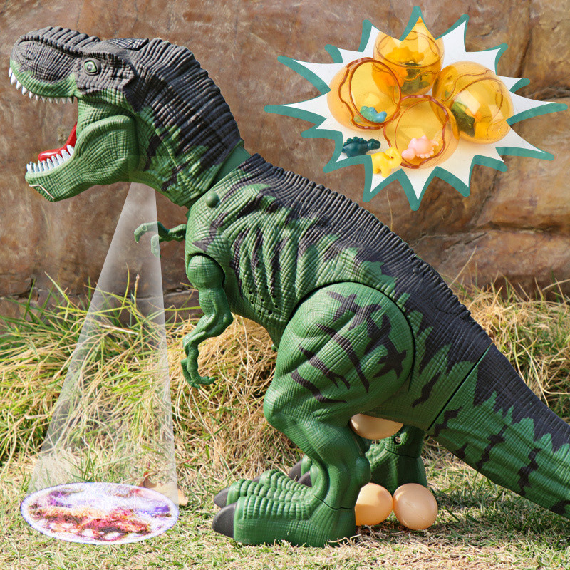 Oversized Influencer Spray Electric Dinosaur Toy Walking Laying Eggs ...