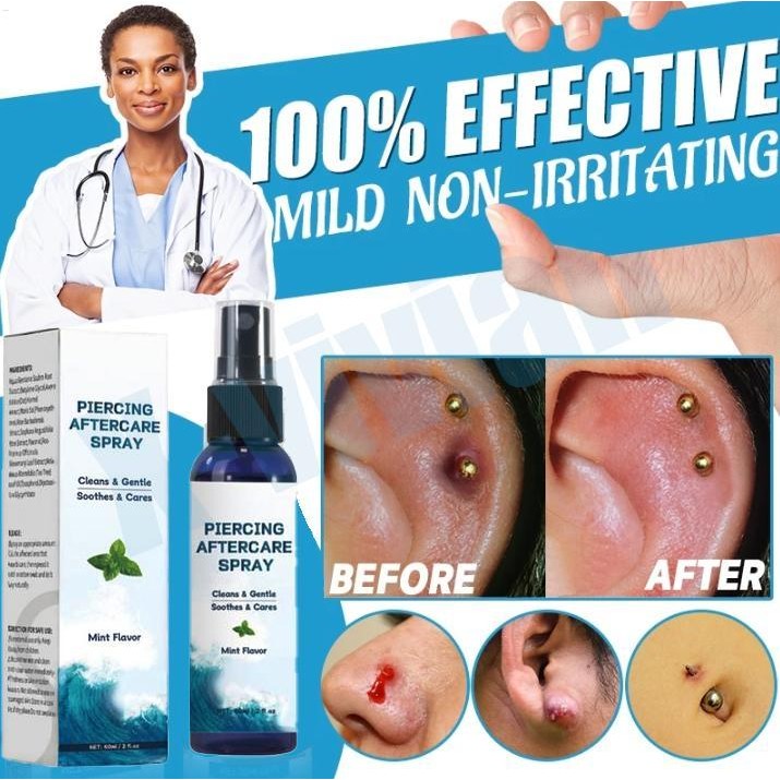 Piercing aftercare solution Piercing ear moisturizer Piercing aftercare ...