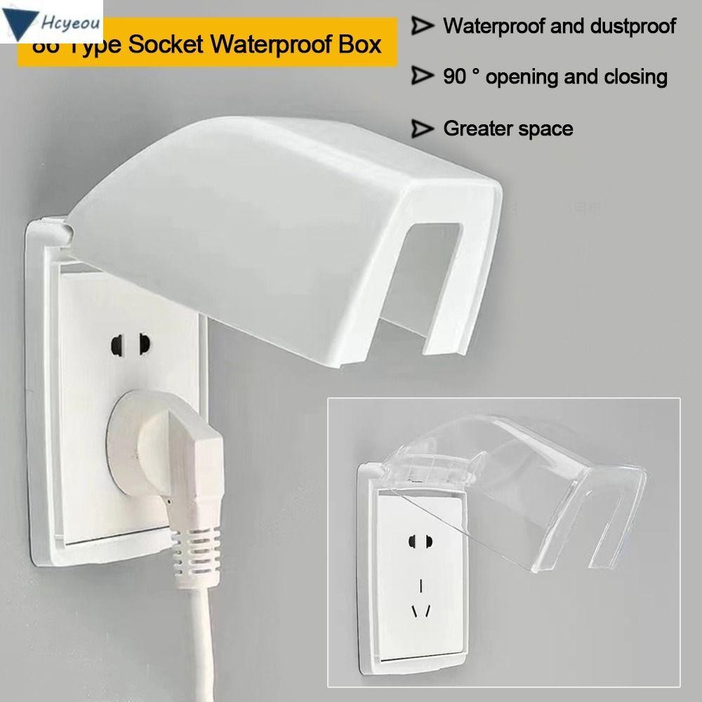 HCYEOU Switch Protective Cover, 86 Type Self-Adhesive Socket Waterproof ...