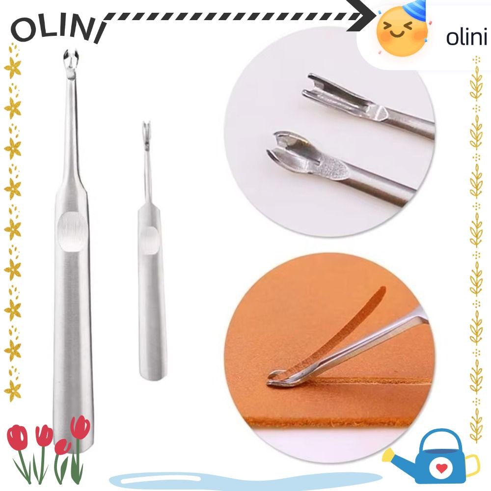 OLINI Leather Hole Puncher, Stainless Steel S/L Groover Leather ...