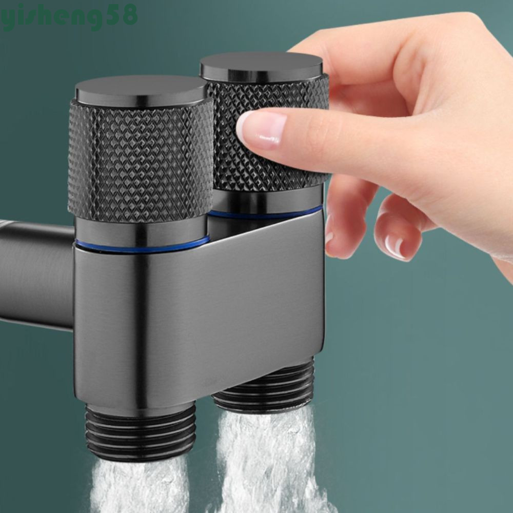 YISHENG Double Outlet Valve, Knob Type Universal Interface Shower Shut ...