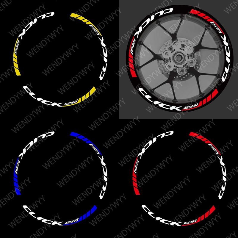 125i 150i Mags Decals Click V3 Rim Water proof Sticker for Honda Click ...