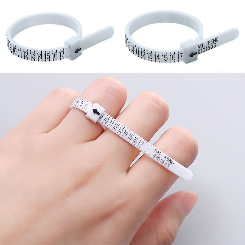 US 1-17 White Ring Measuring Soft Ruler Finger Circumference Measuring ...