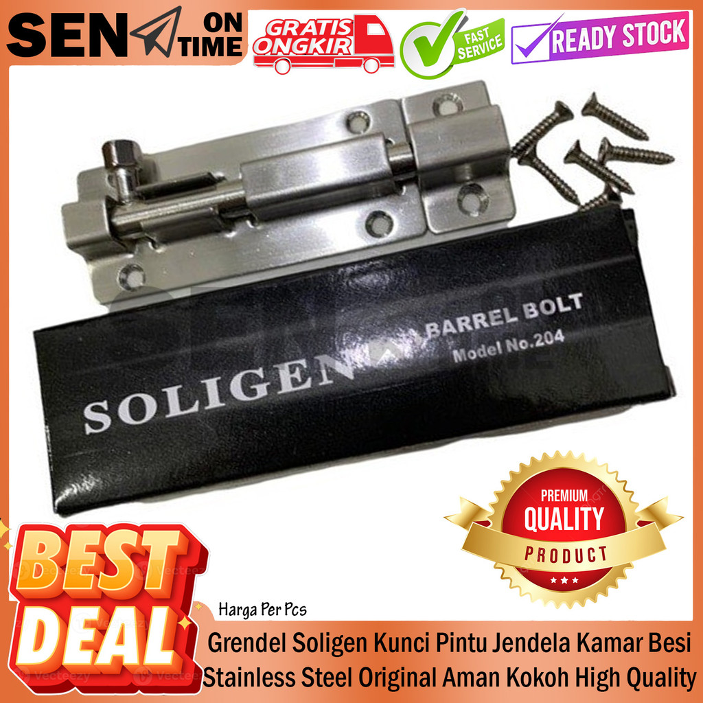 Soligen Latch 3 In Inch Inch Inch Door Lock Slot Barrel Bolt Latch Home ...