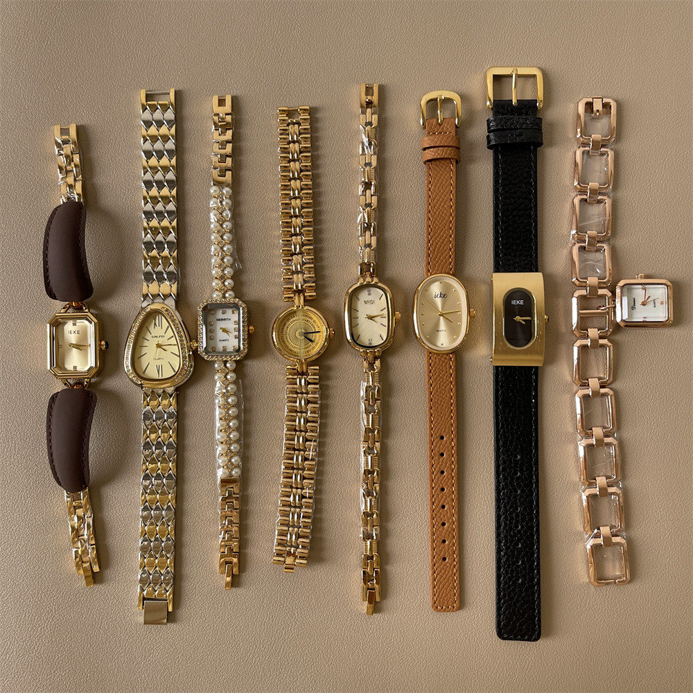 Pointer Style Rectangular Watch Women Hot-selling Women Quartz Steel ...