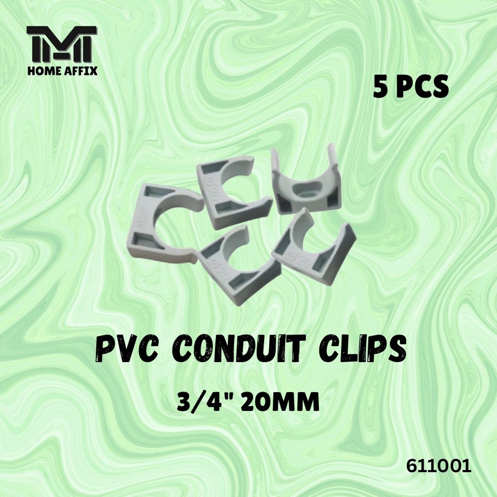 PVC Conduit Clips 20mm (3/4") - 5 Pieces | Shopee Malaysia