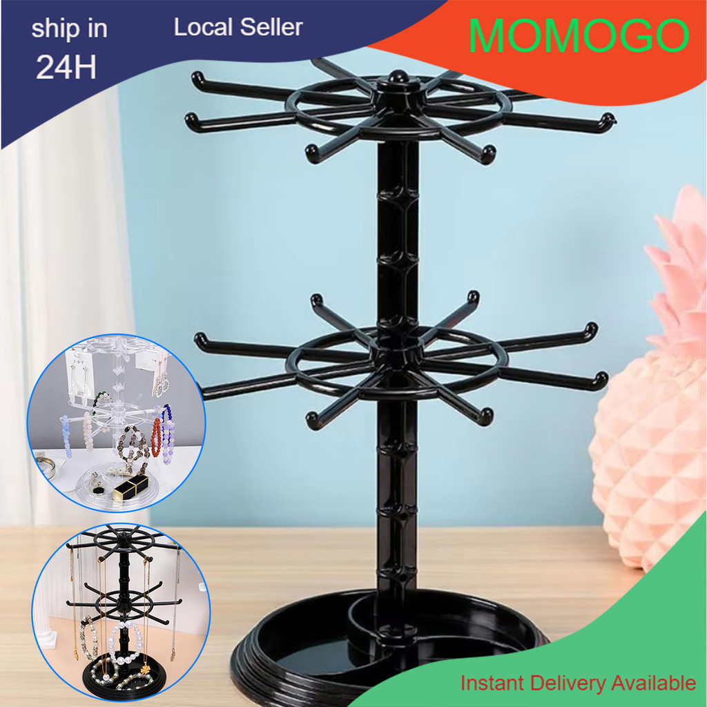 2 Tire Necklace Keychain Rotating Jewelry Display Pendants Display ...