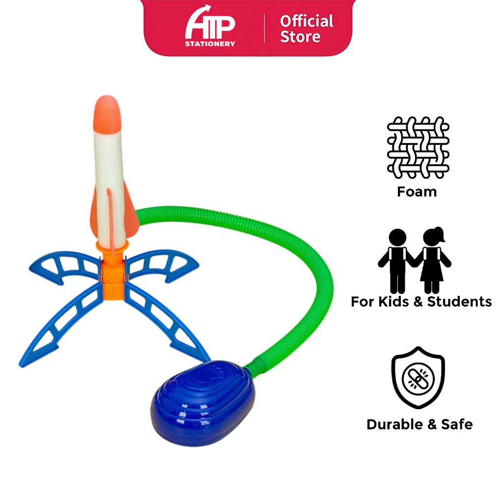 Air Rocket Foot Pump Launcher Toys Jump Stomp Pressed Rocket Launch Toy ...