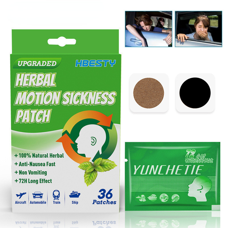36pcs Anti Motion Sickness Patch Chinese Herbal Plaster Relieve Dizziness Vomiting Airsick Body ...
