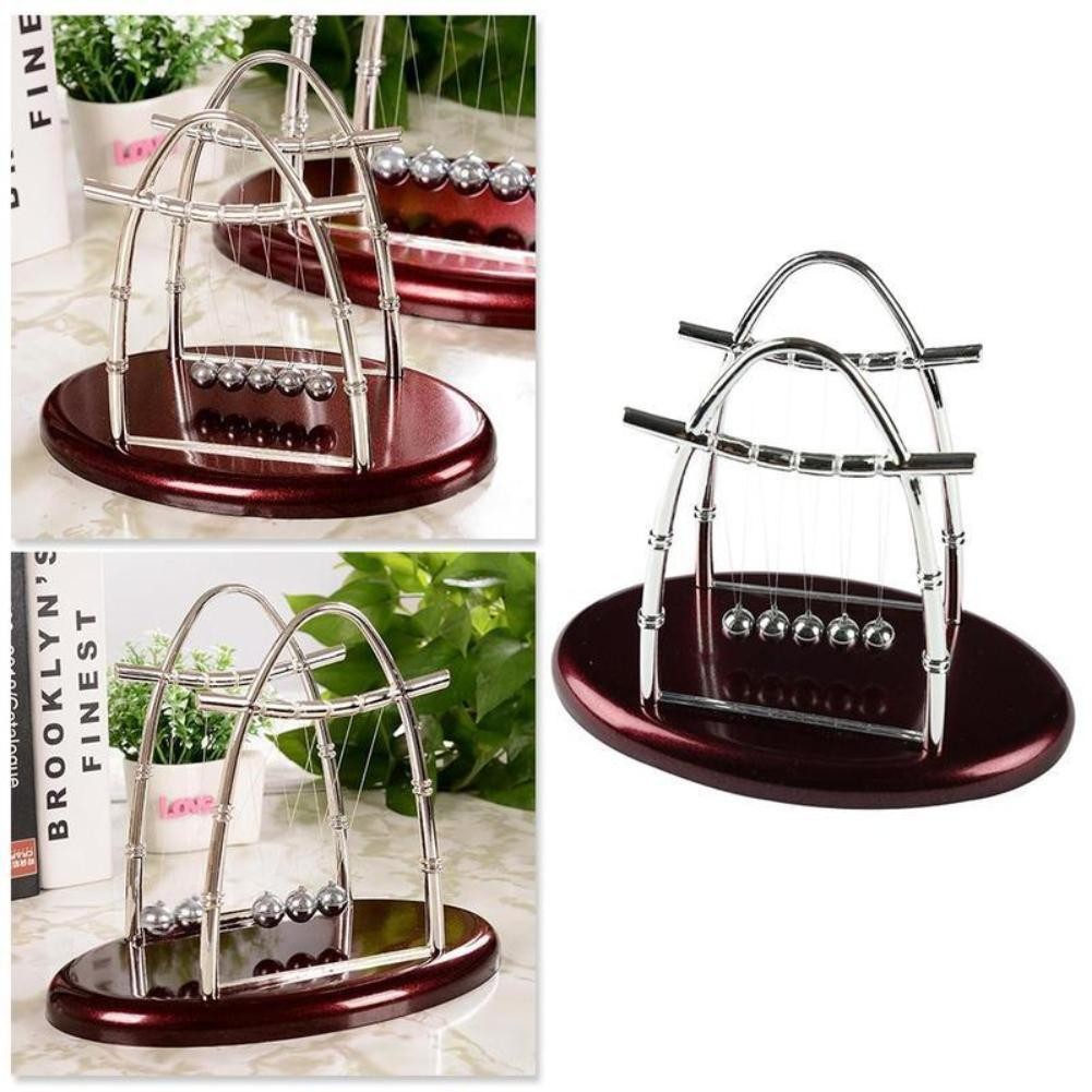 Crafts Newton's Cradle Desk Table Decor Metal Pendulum Newton Ball ...