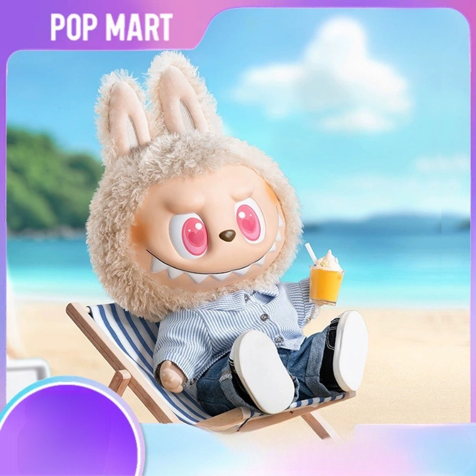 POPMART POPMART LABUBU FLIP WITH ME Vinyl Plush Doll Summer Labu Cloth ...