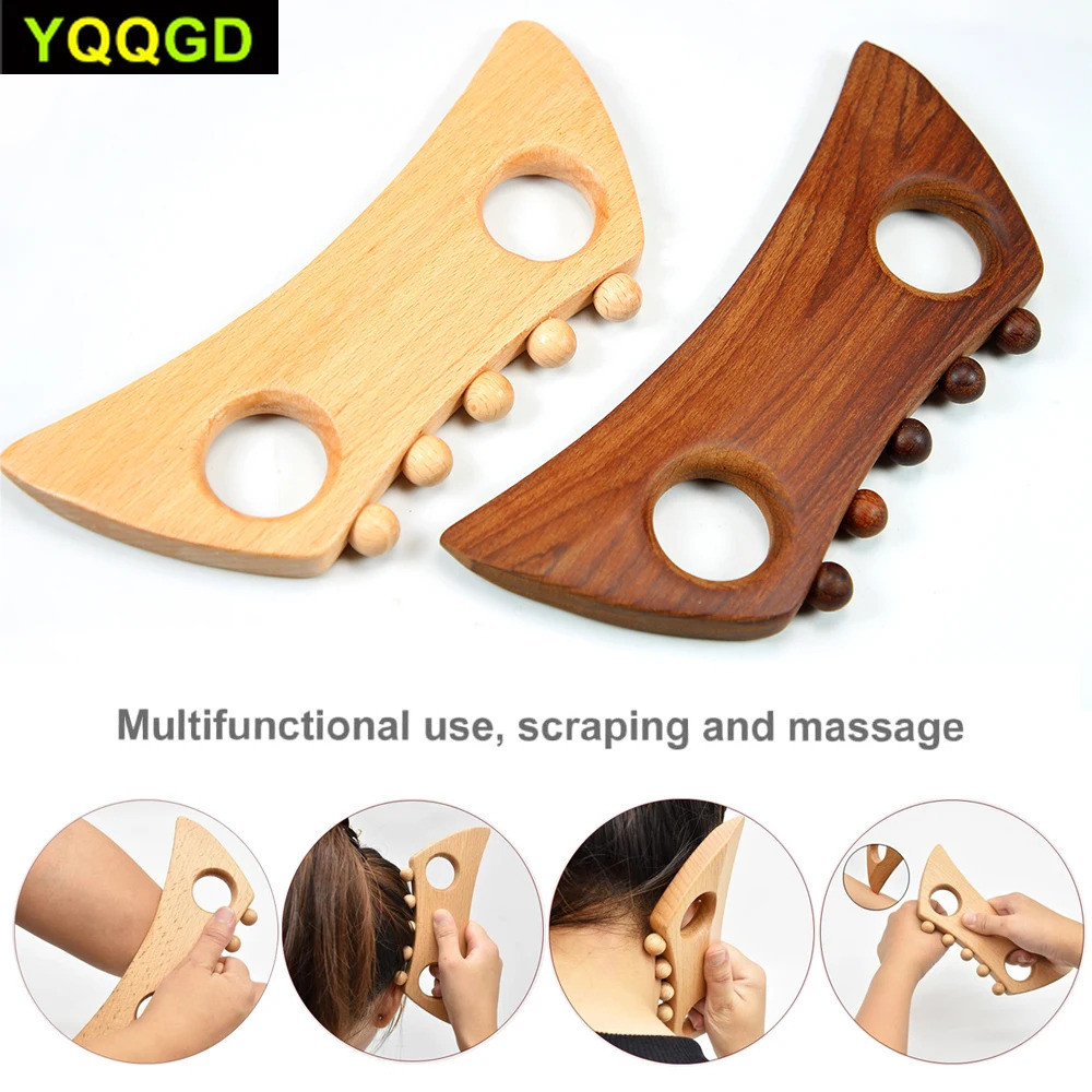 Pengurut Saliran Limfatik, Alat Gua Sha kayu Untuk Badan, Pengikis Urut ...