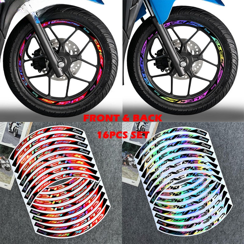 1 Set Honda Click 150i Mags Decals Click 125i V3 Rim Sticker for ...