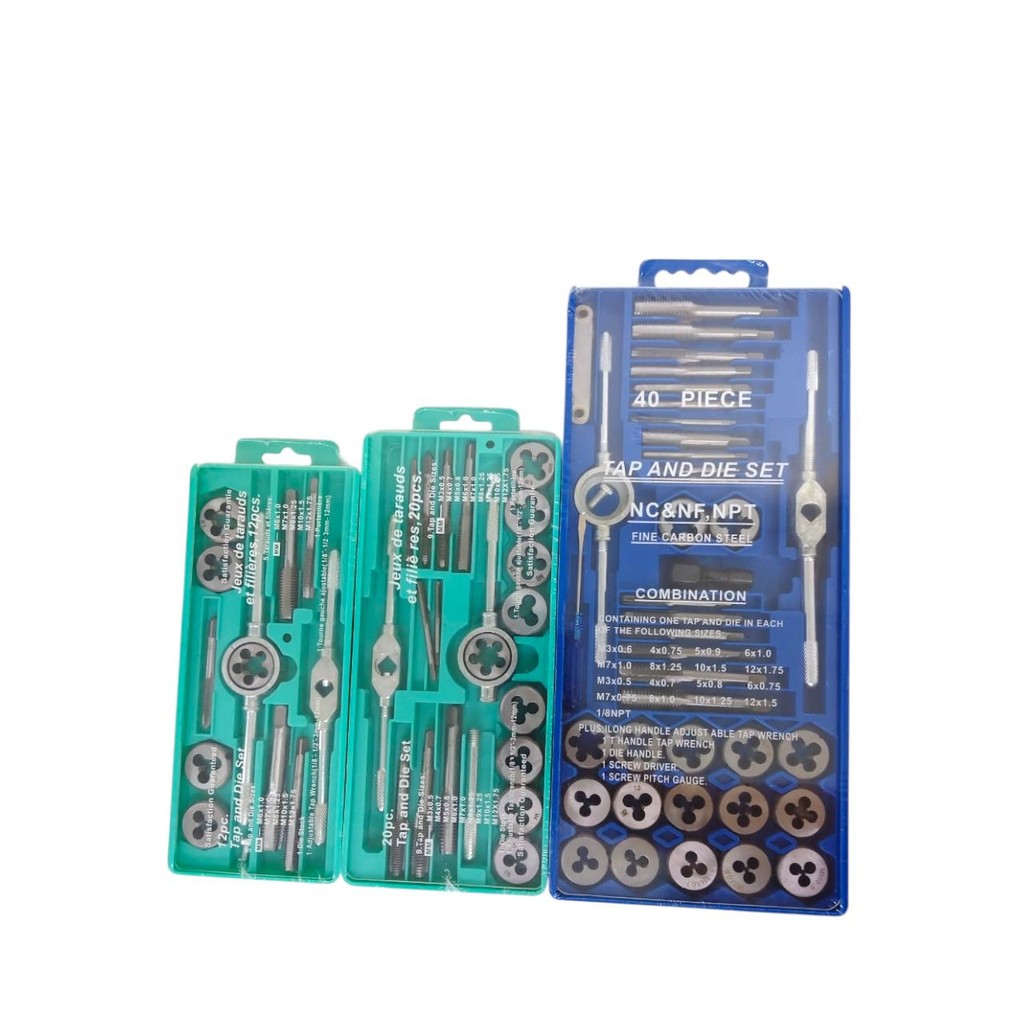 Tap And Die Set 12/20/40pcs Tap Wrench Die Handle Screw Thread ...