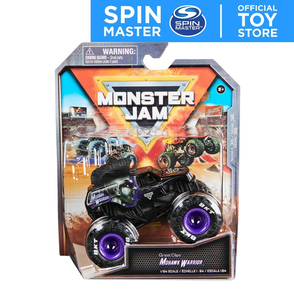 Monster Jam 1:64 Single Pack Series 36 - Mohawk Warrior | Shopee Malaysia