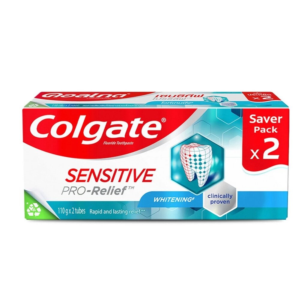 COLGATE Toothpaste Sensitive Pro Relief Whitening 110g x 2 Tubes (Twin ...