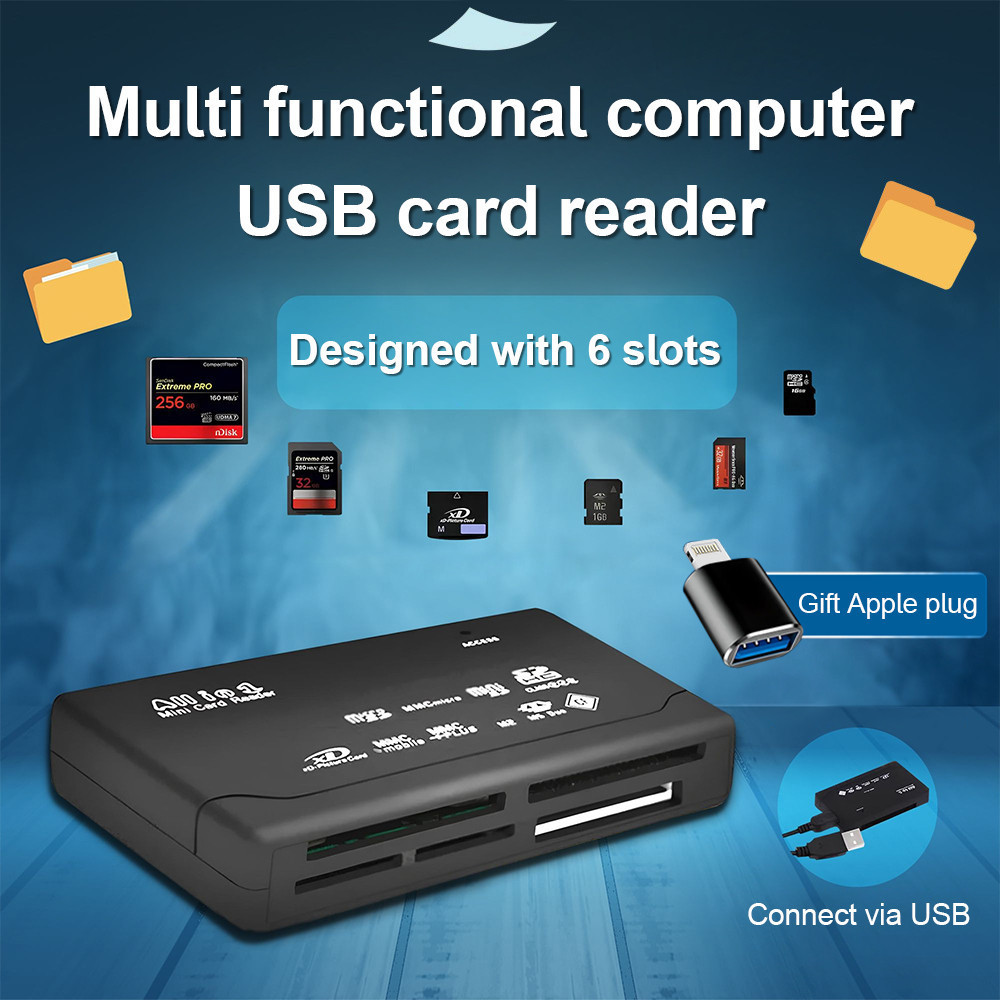 Memory Card Adapter 6 In 1 usb Card Reader Memory Stick Card Reader USB ...