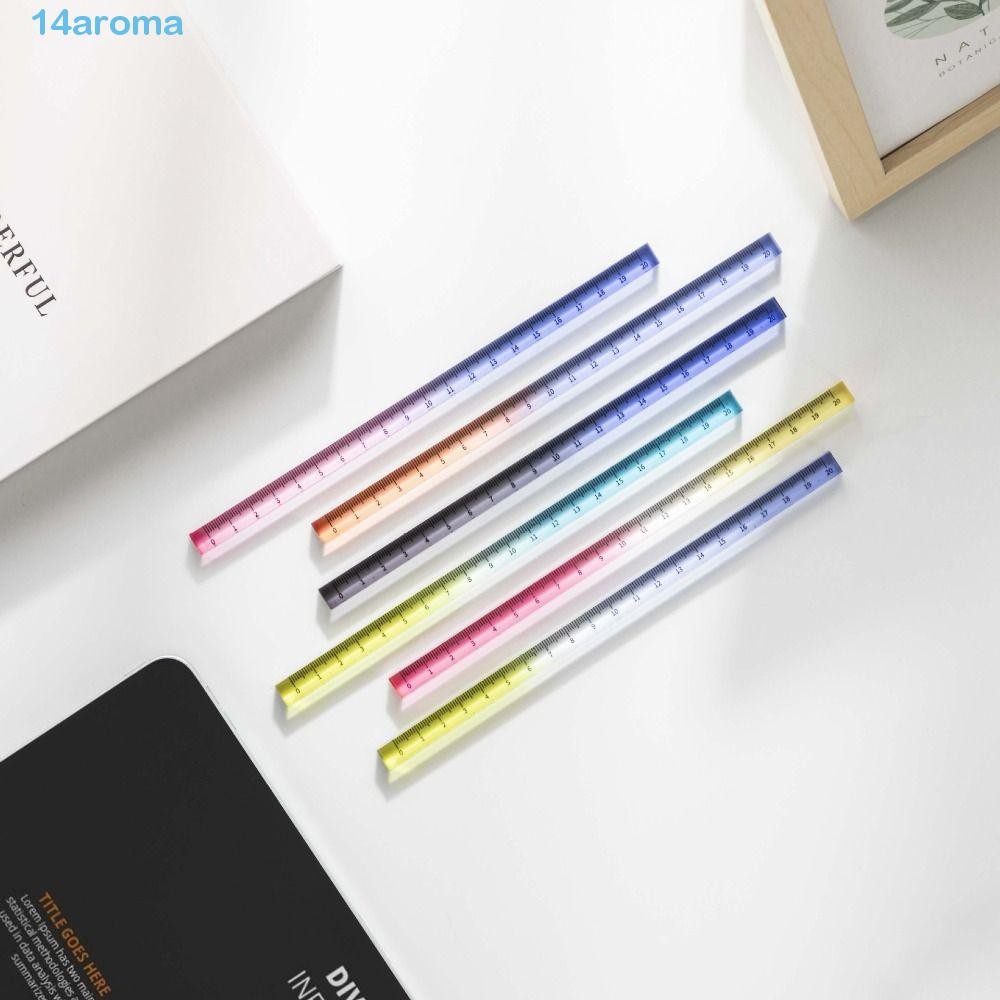 AROMA Gradient Straight Rulers, 15cm 20cm 30cm Multifunction Math ...
