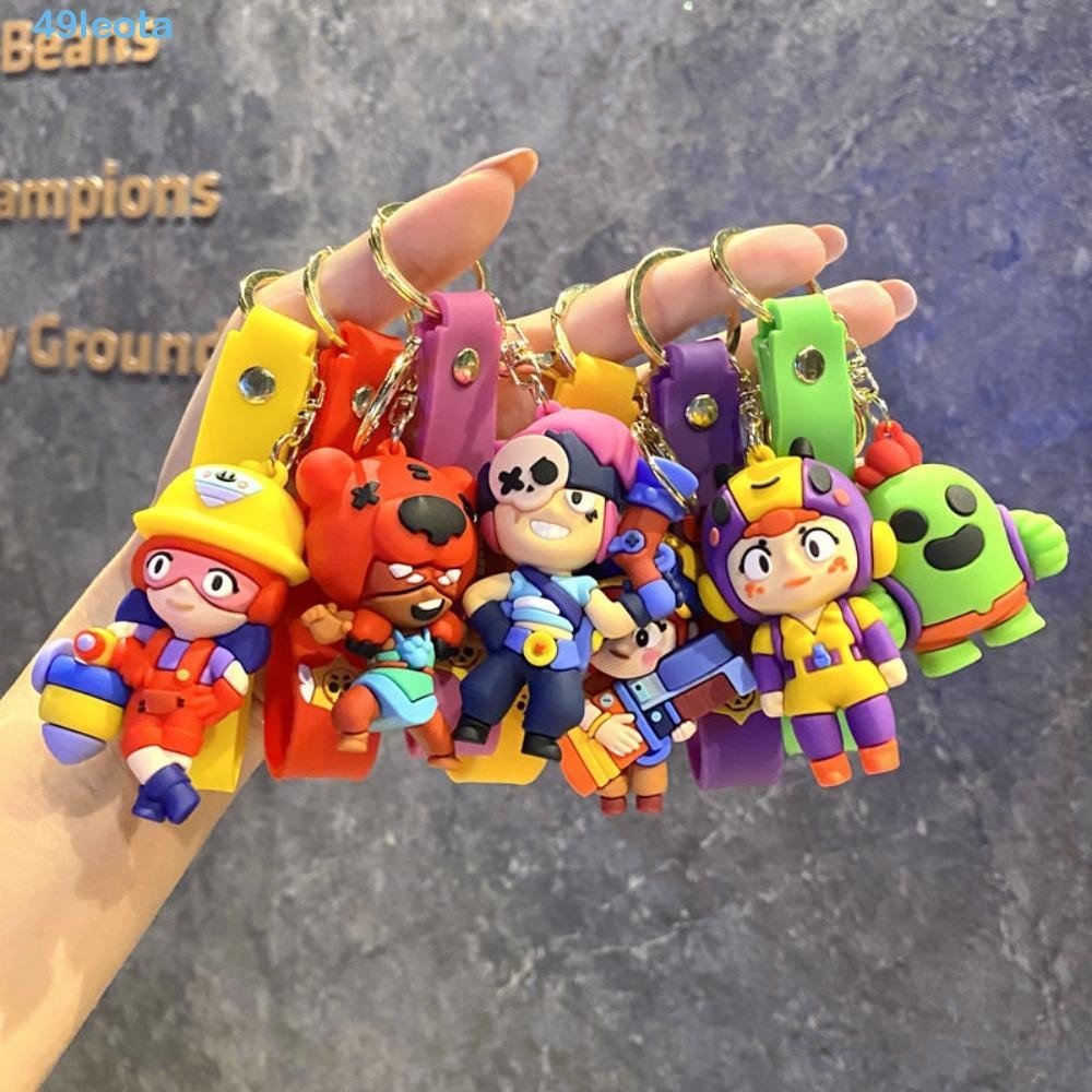 LEOTA Cute Brawl PVC Pendant, Anti-lost Cartoon Brawl Stars Doll ...
