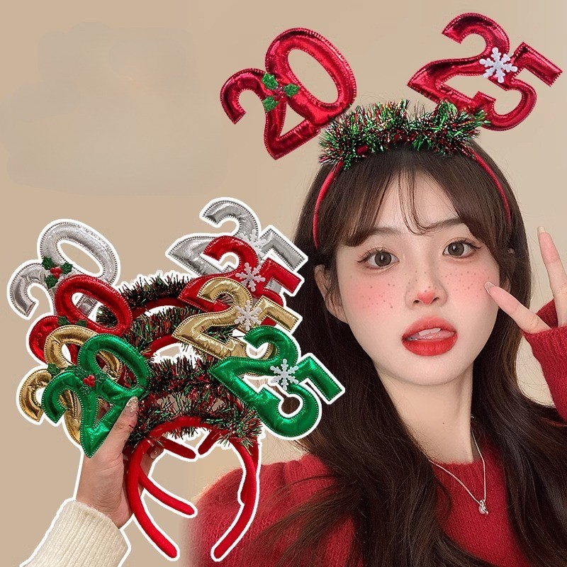 8023-New Year's Day decoration 2025 headband New Year's Eve event dress ...