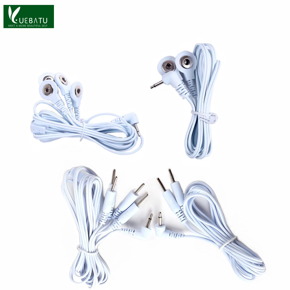 Button Cable Electrode Wire 2.5mm Plug 4-ways and 2-ways for TENS ...