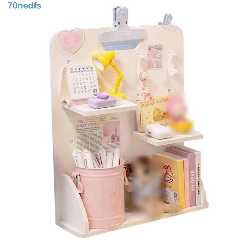 NEDFS Desktop Hole Board, Partition With Hooks Small Card Display Shelf ...