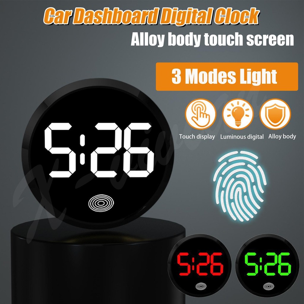 Digital Dashboard Car Clock Vehicle Dashboard Clock Touch-Activated ...