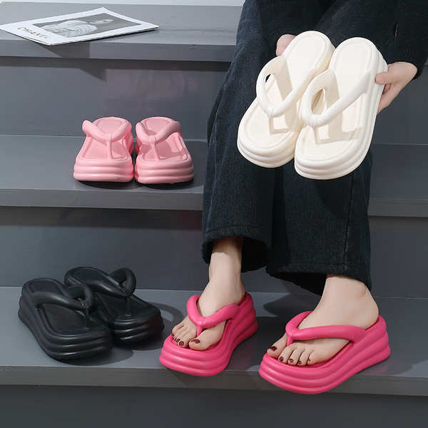 selipar wanita Selipar pantai tepi laut selipar klip tapak tebal wanita ...