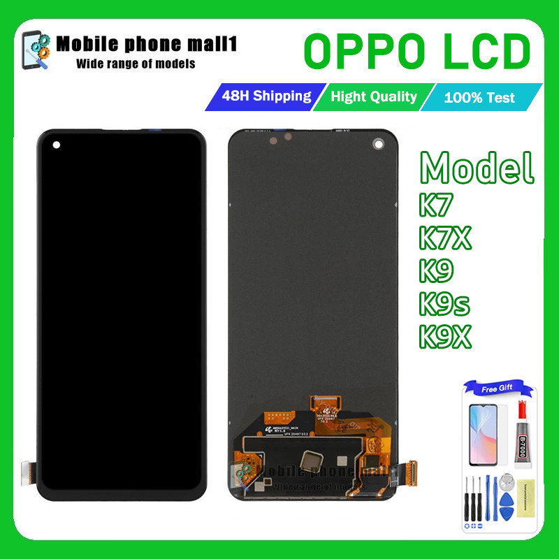 For OPPO K7/K7X/K9/K9s/K9X LCD, suitable for mobile phone screen assembly, LCD touch display ...