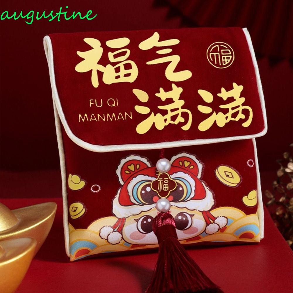AUGUSTINE New Year Lucky Money Bag, Chinese Style Cartoon 2025 Snake ...