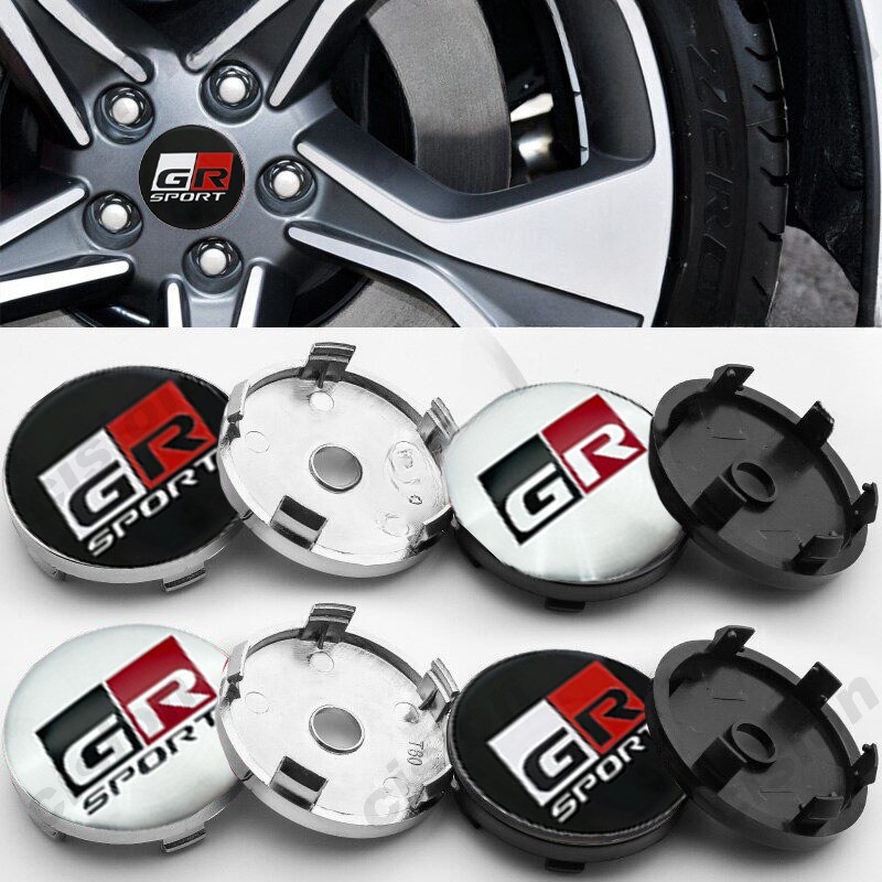 4Pcs GR Sport 60mm Wheel Center Hub Caps Emblem Badge for Toyota Avanza ...