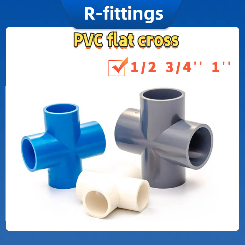 PVC 20 25mm Fitting Water Pipe Joint Connector Flat Four-way Joint ...
