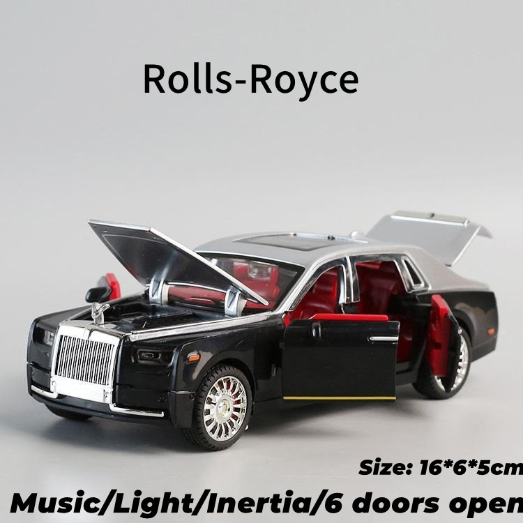 kids car rolls royce toy car model diecast car Music lights doors can ...