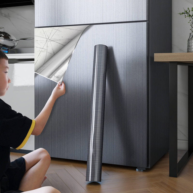 Metal Film Refrigerator Sticker Color-Changing Cover Ugly Full Sticker ...