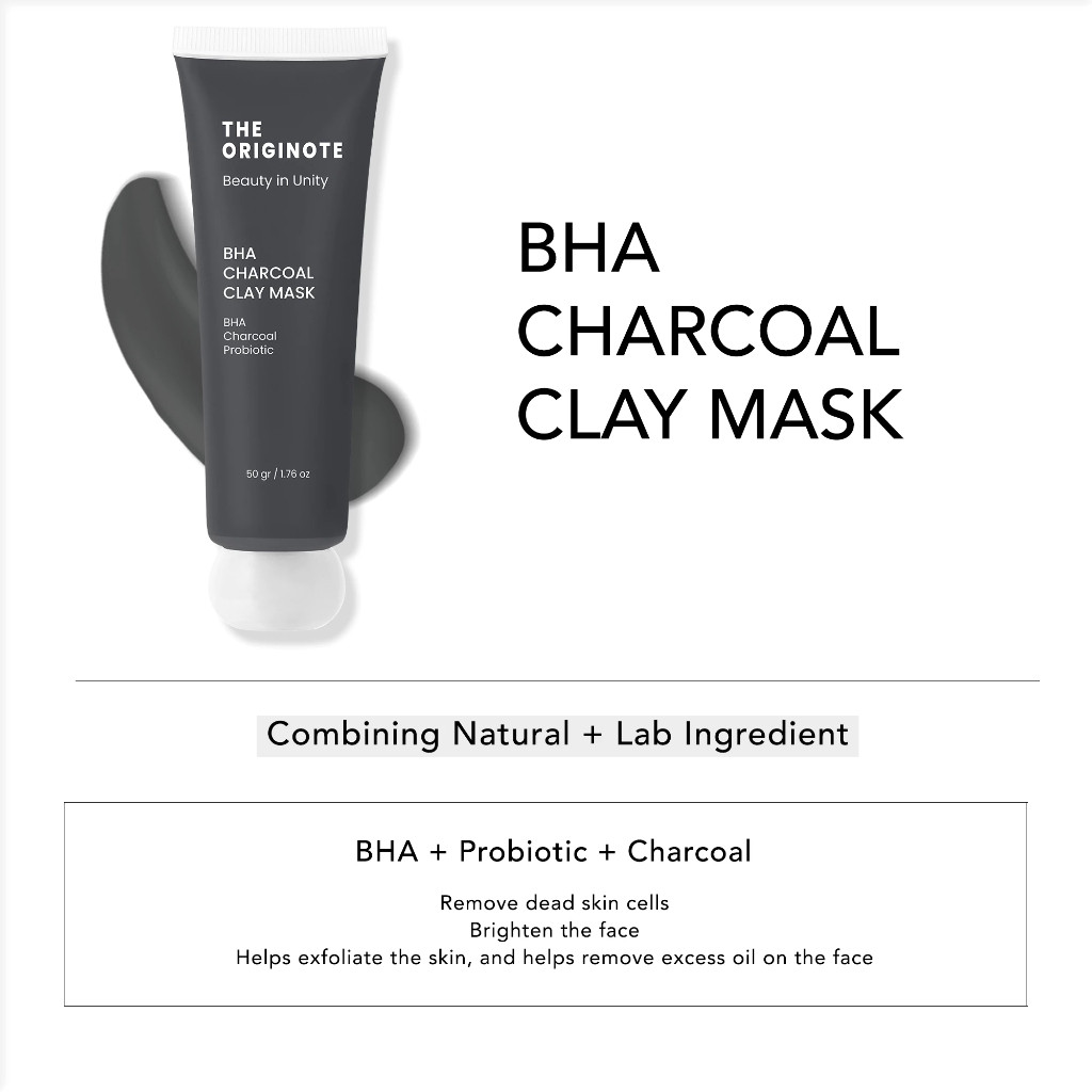 The Originote BHA Charcoal Clay Mask - 50gr | Shopee Malaysia