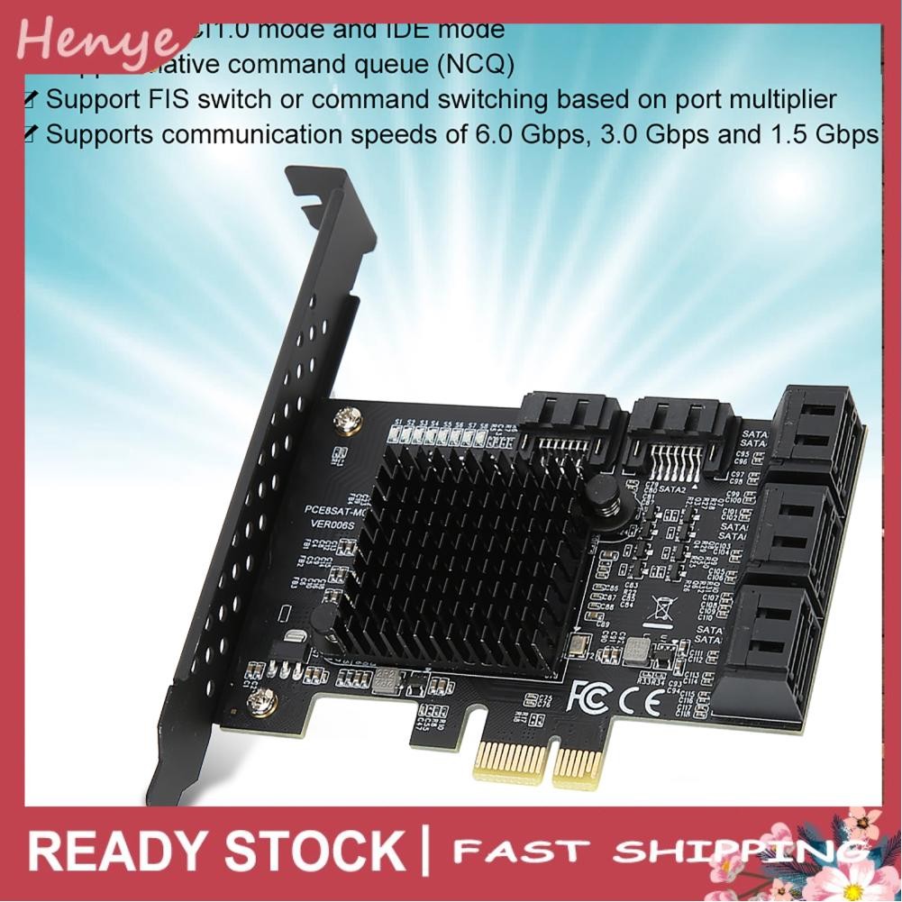 Henye PCI E To 3.0 Expansion Card 8 Ports Adapter Riser Desktop ...